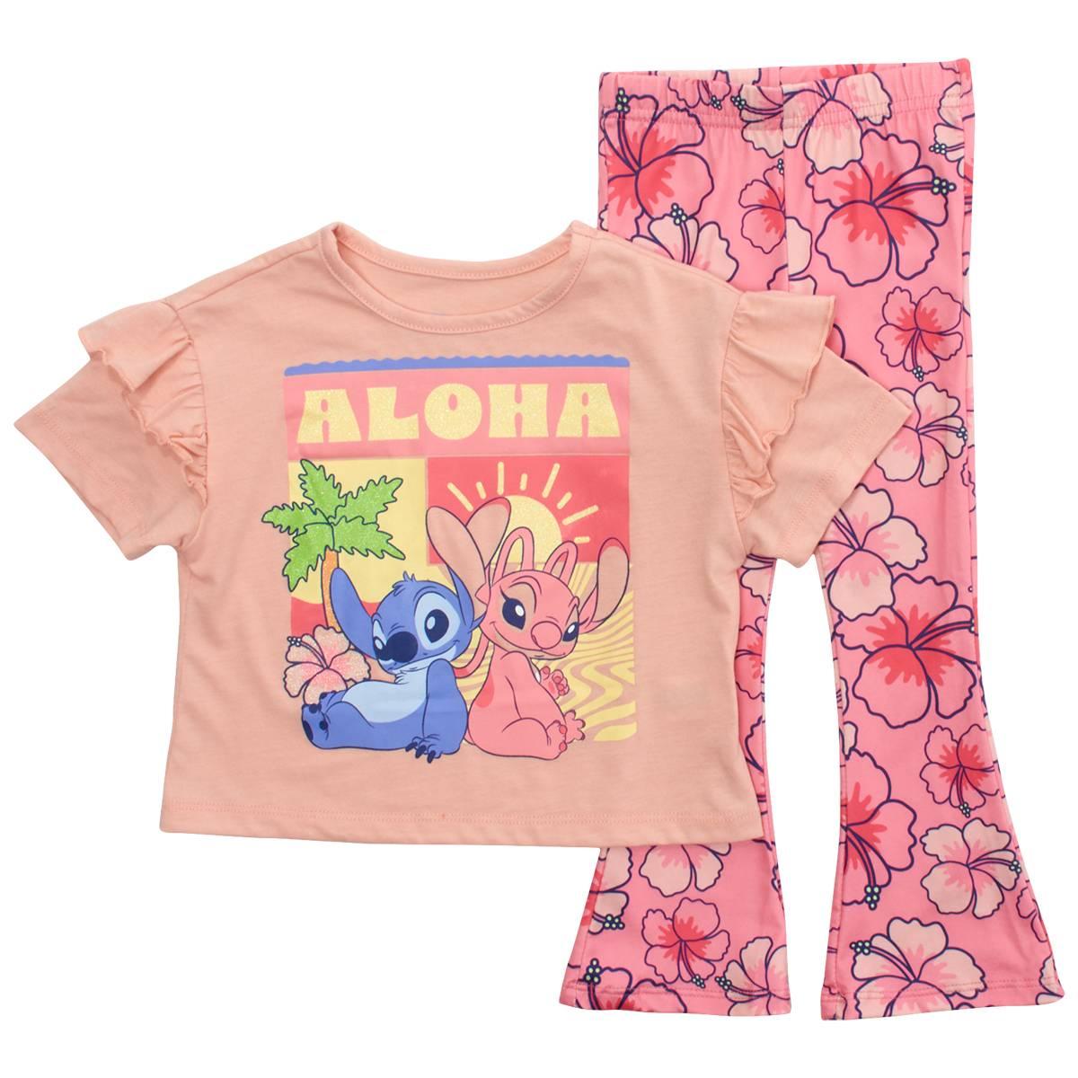 Click here for Toddler Girl Disney Aloha Stitch & Angel Tee & Leg... prices