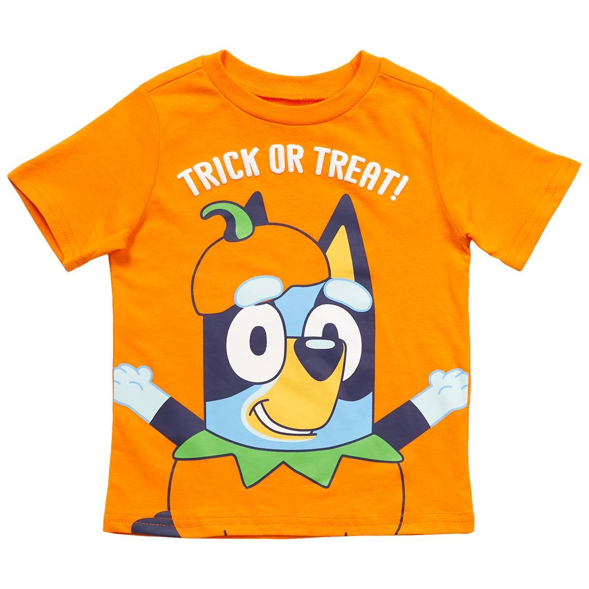 Click here for Toddler Boy Bluey Trick Or Treat Short Sleeve Tee prices