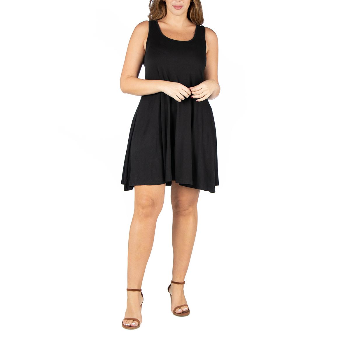 Click here for Plus Size 24/7 Comfort Apparel Sleeveless Solid A-... prices