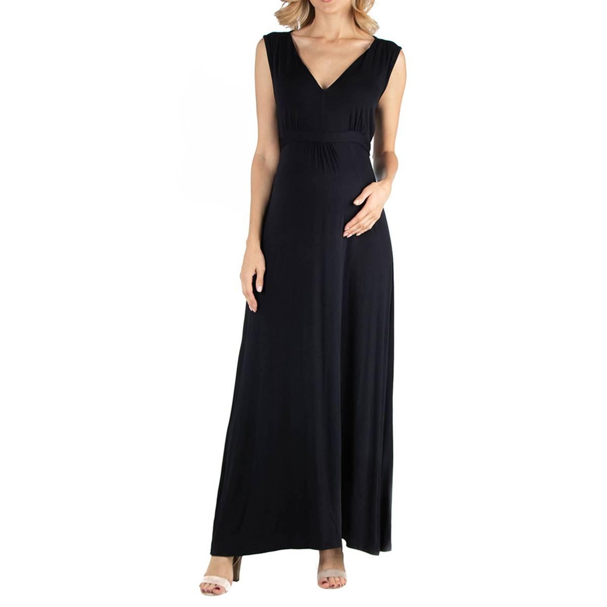 Click here for Womens 24/7 Comfort Apparel V-Neck Maternity Maxi... prices