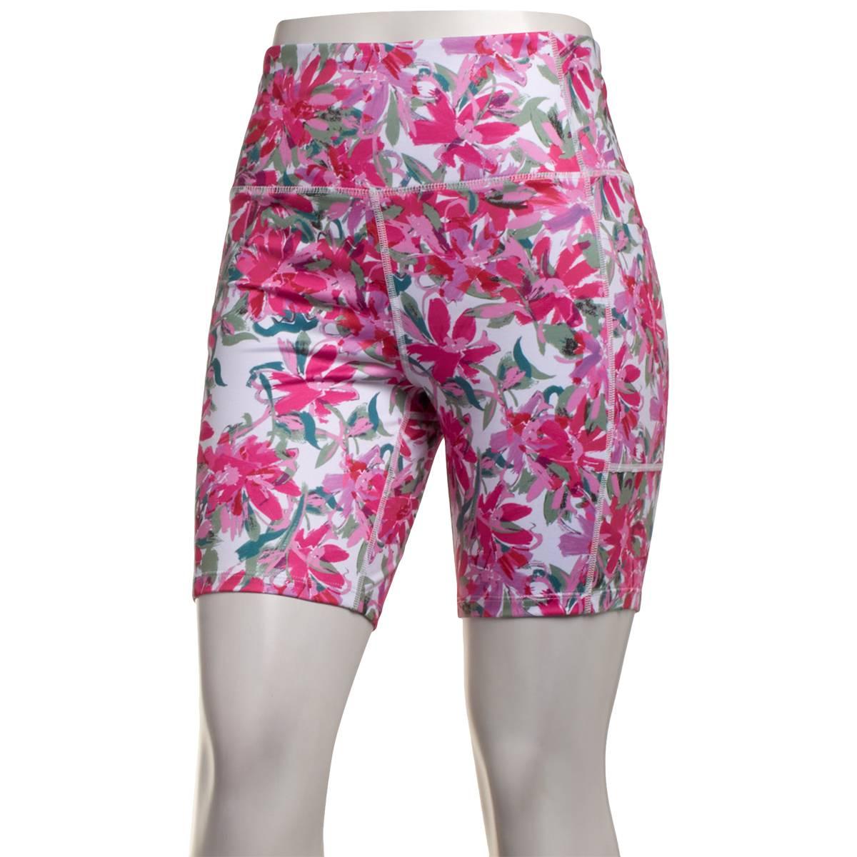 Click here for Womens BSP Performance Floral Fuchsia Bike Shorts prices