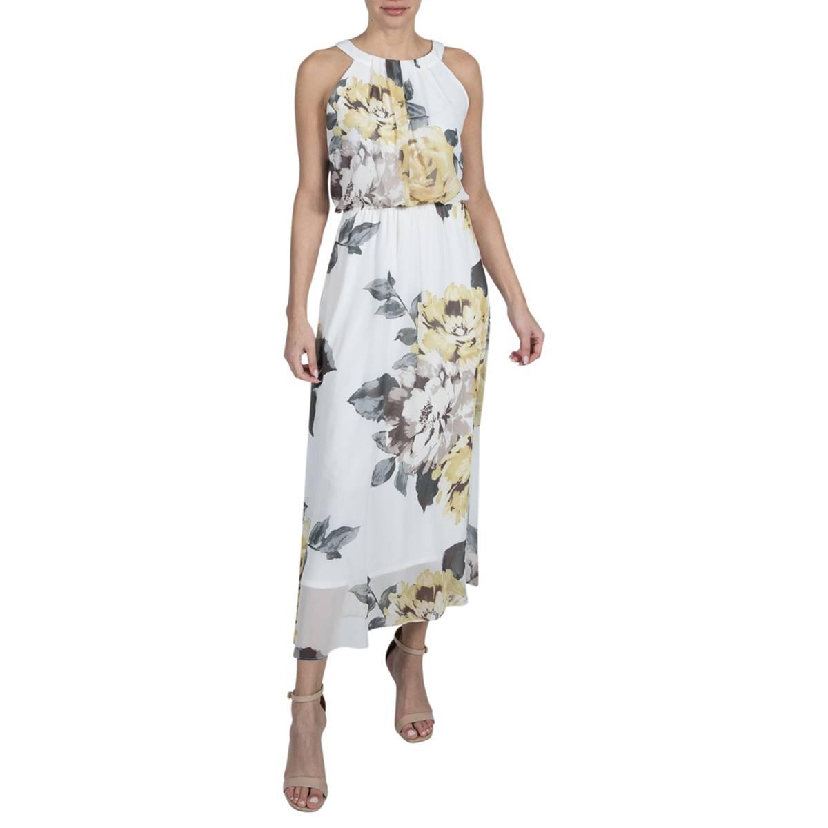 Click here for Petite Robbie Bee Halter Neck Floral Blouson Dress prices