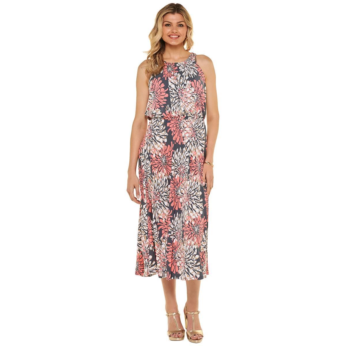 Click here for Petite Robbie Bee Sleeveless Halter Neck Floral Mi... prices