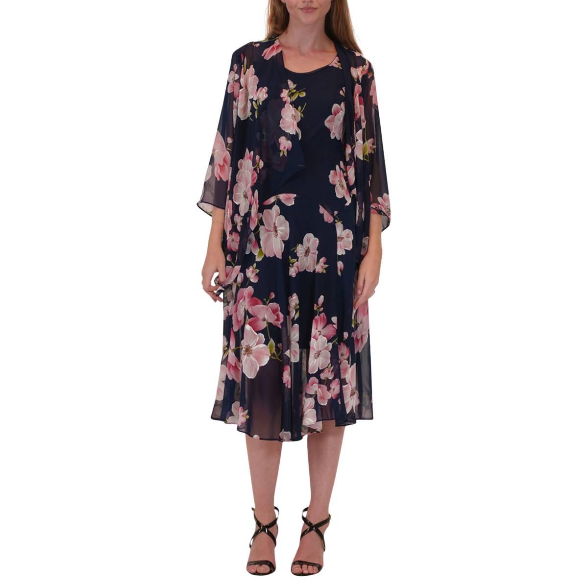 Click here for Plus Size Robbie Bee 2pc. Chiffon Drape Jacket Dre... prices