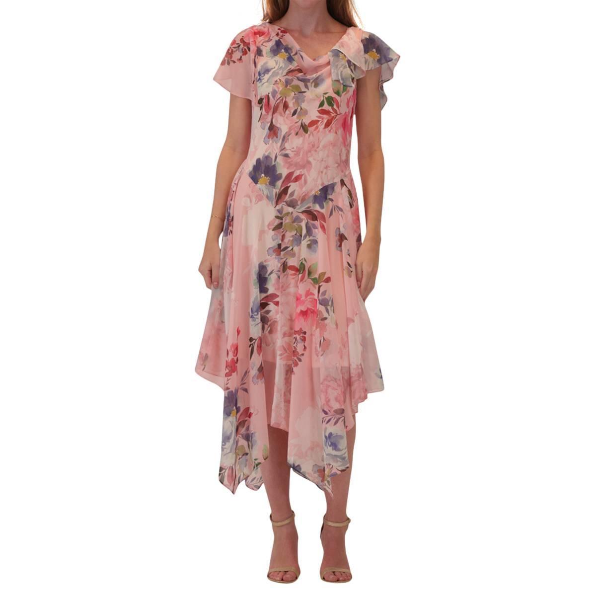 Click here for Plus Size Robbie Bee Short Sleeve Chiffon Drape Ne... prices