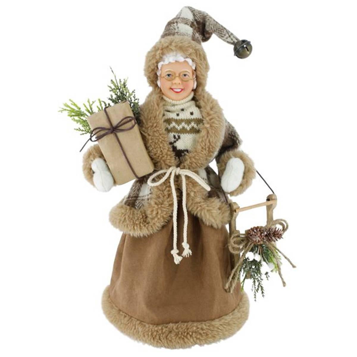Click here for Windy Hill Brown Fair Isle & Fur Mrs. Santa prices