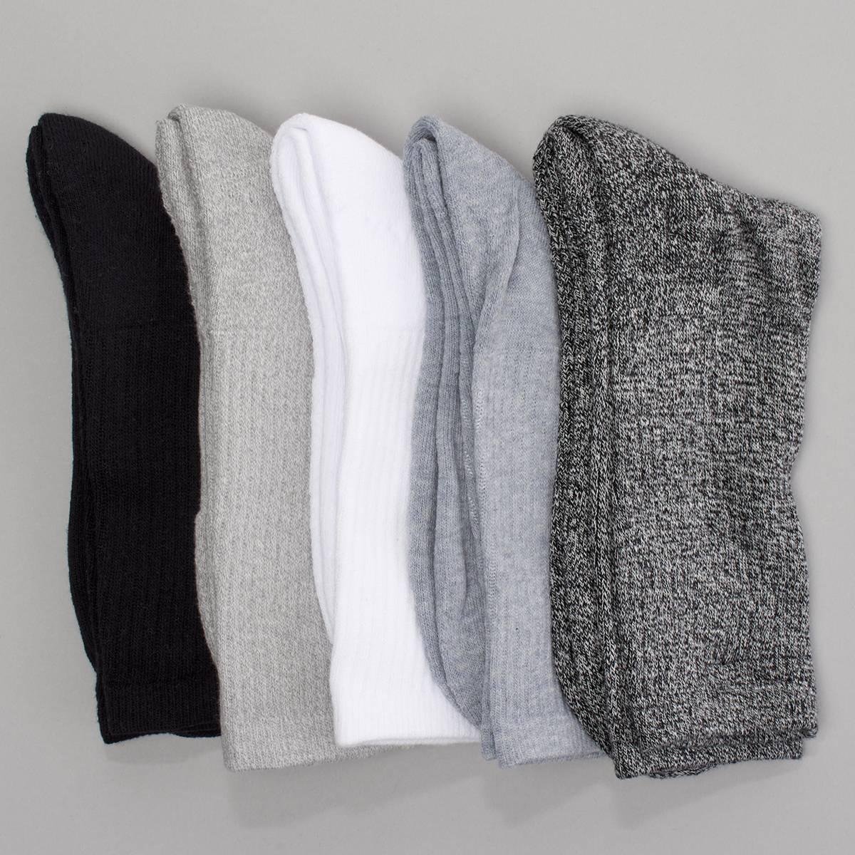 Click here for Mens Born(R) 5pk. Marled Organic Cotton Rib Crew S... prices