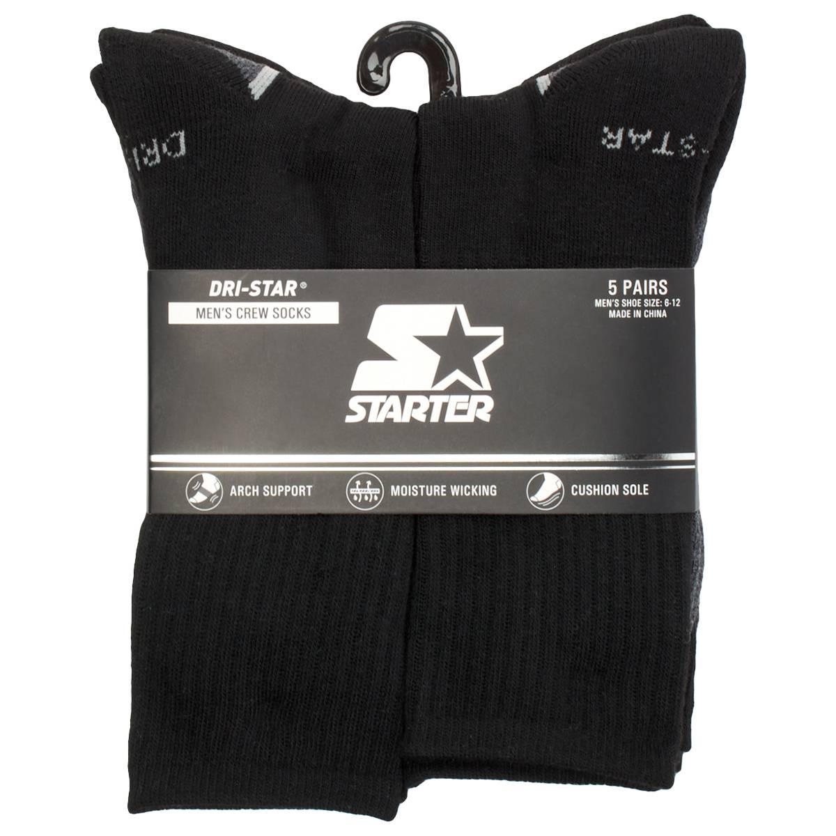 Click here for Mens Starter 5Pk Color Block Footbed Crew Socks -... prices