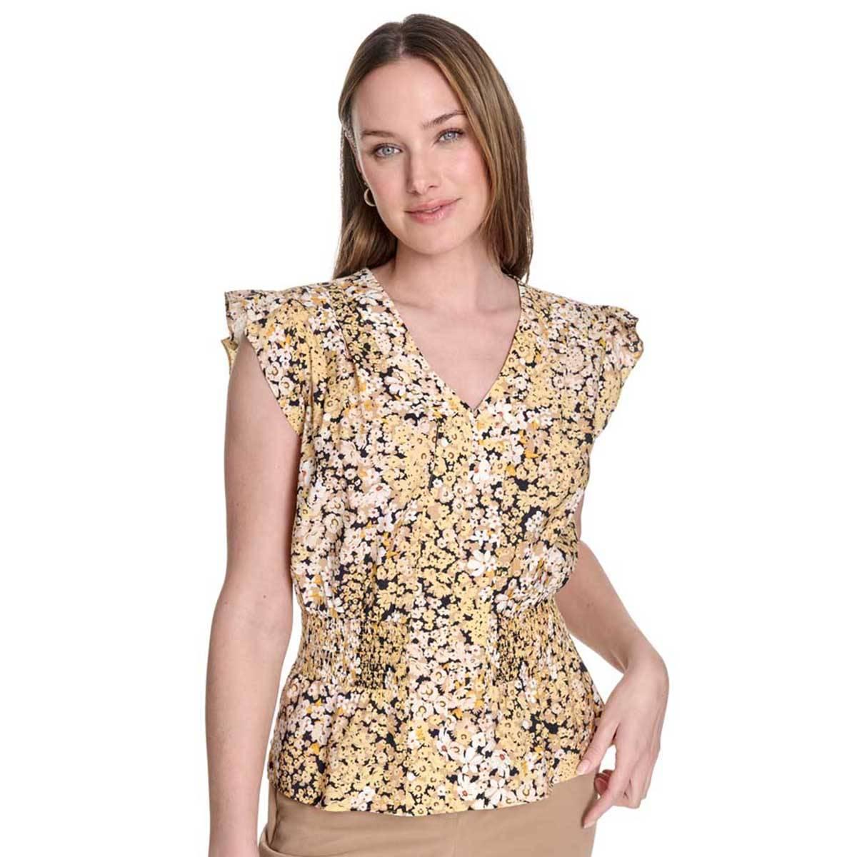 Click here for Womens Tommy Hilfiger Cap Ruffle Sleeve Disty Flor... prices