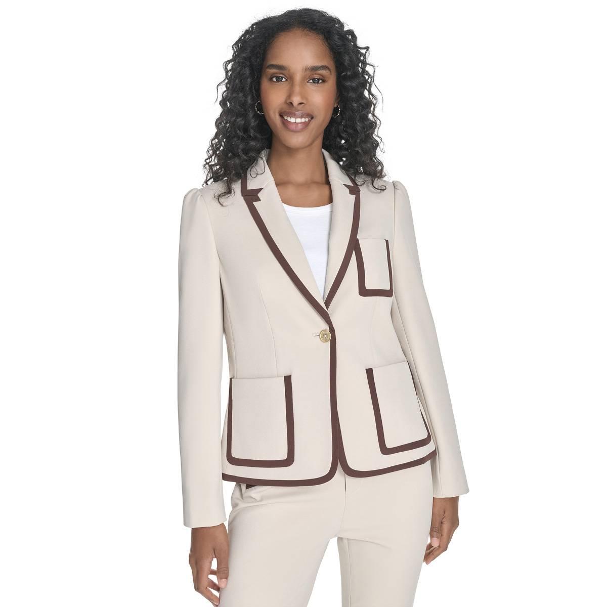 Click here for Womens Tommy Hilfiger Long Sleeve Tipped One Butto... prices