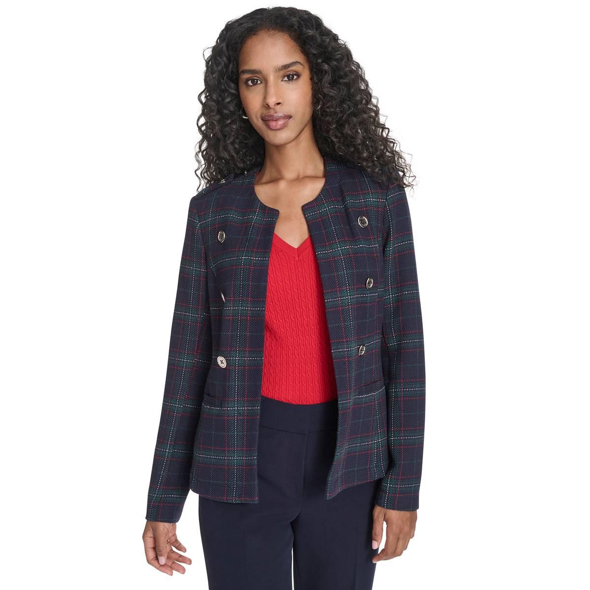 Click here for Womens Tommy Hilfiger Long Sleeve Plaid Button Acc... prices