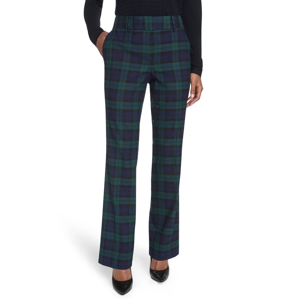 Womens Tommy Hilfiger Sutton Plaid Bootcut Dress Pants
