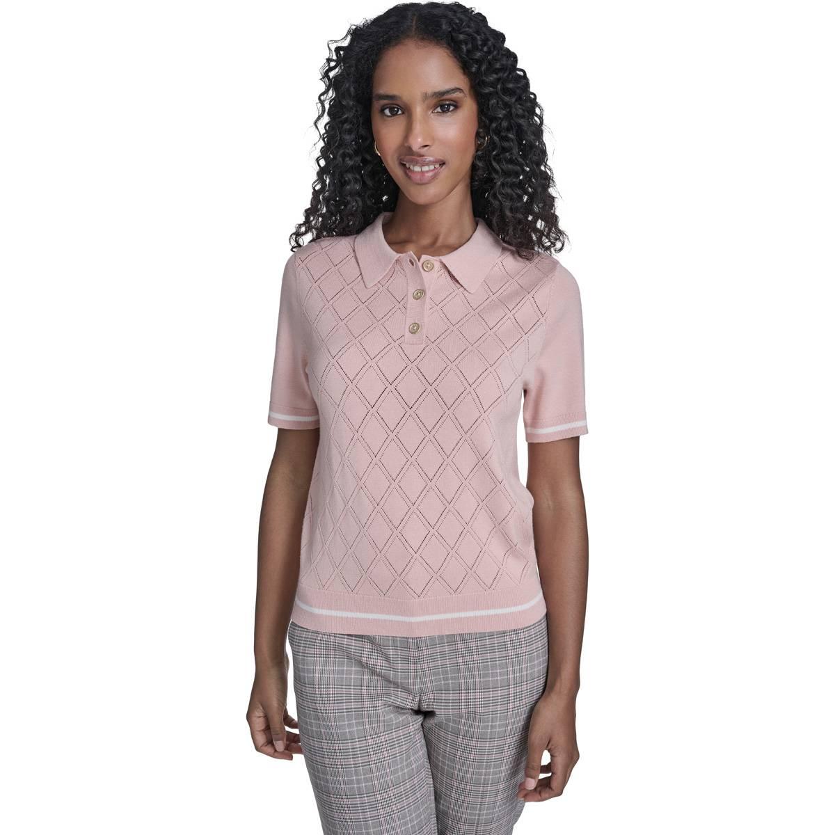 Click here for Womens Tommy Hilfiger Short Sleeve Diamond Pointel... prices