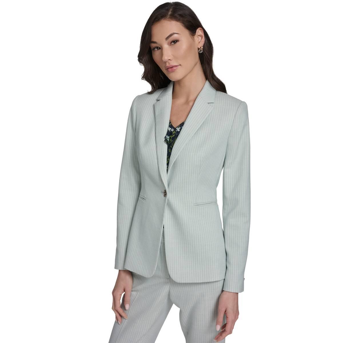 Click here for Womens Tommy Hilfiger Notch Lapel Collar Pinstripe... prices