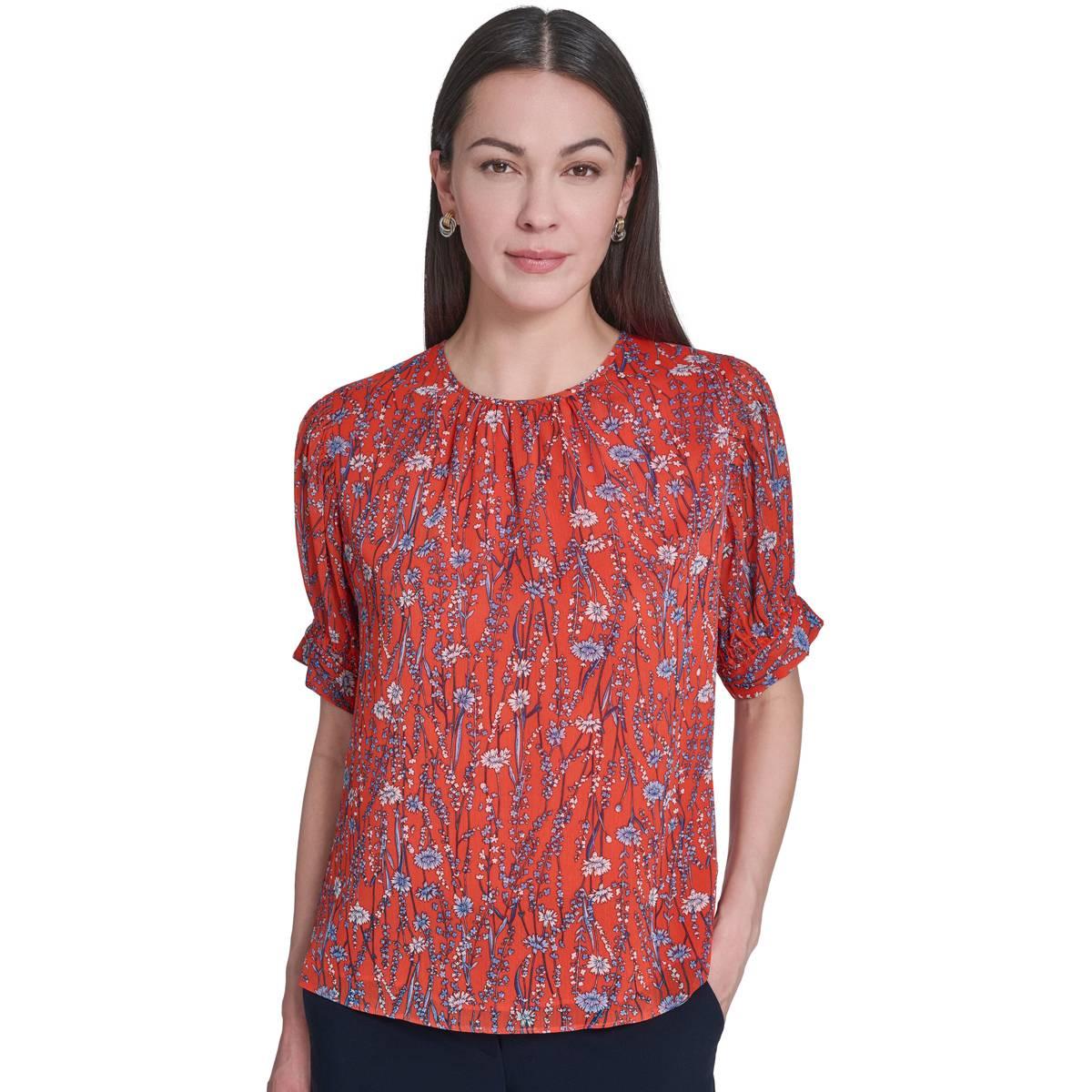 Click here for Womens Tommy Hilfiger Short Puff Sleeve Ditsy Flor... prices
