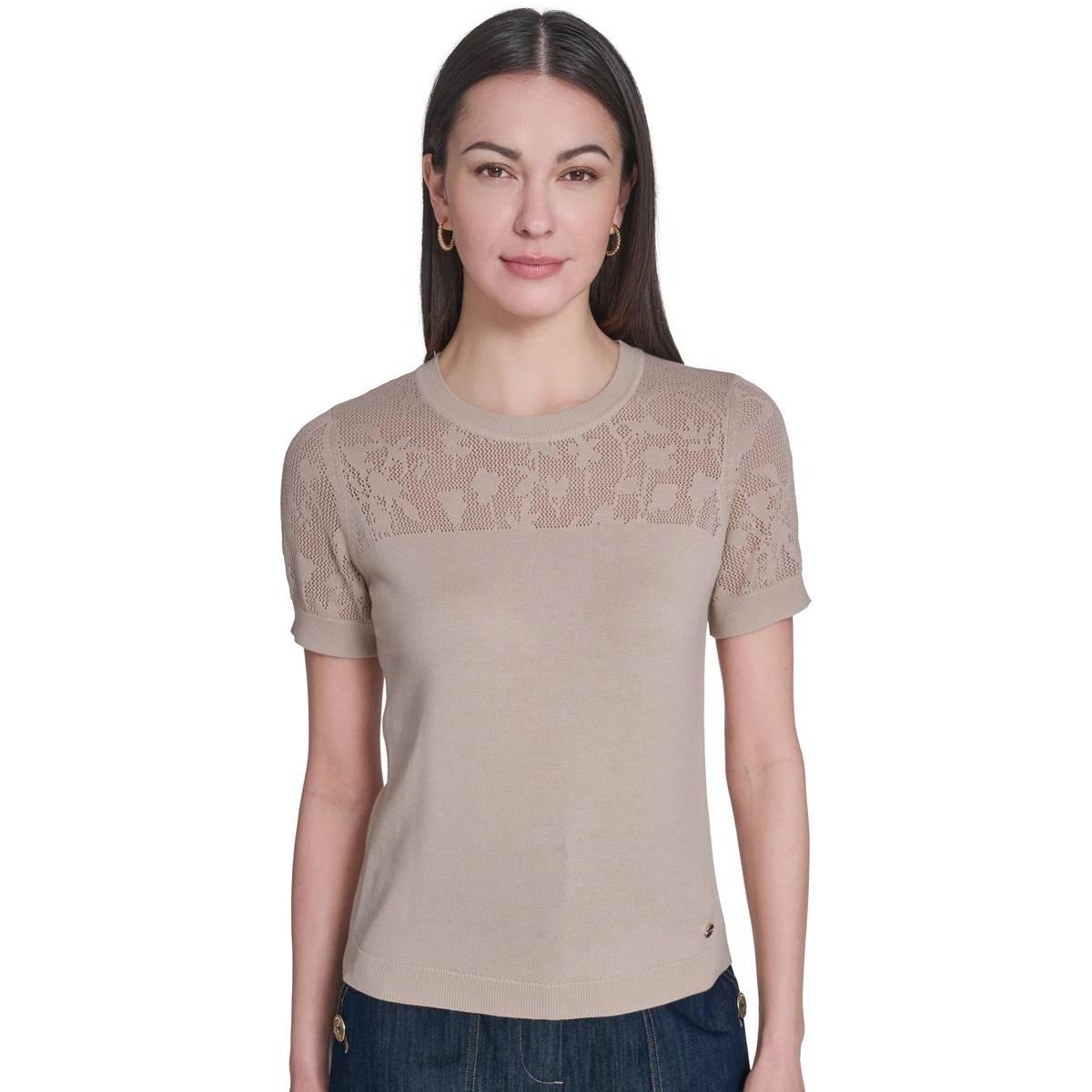 Click here for Womens Tommy Hilfiger Short Sleeve Floral Pointell... prices
