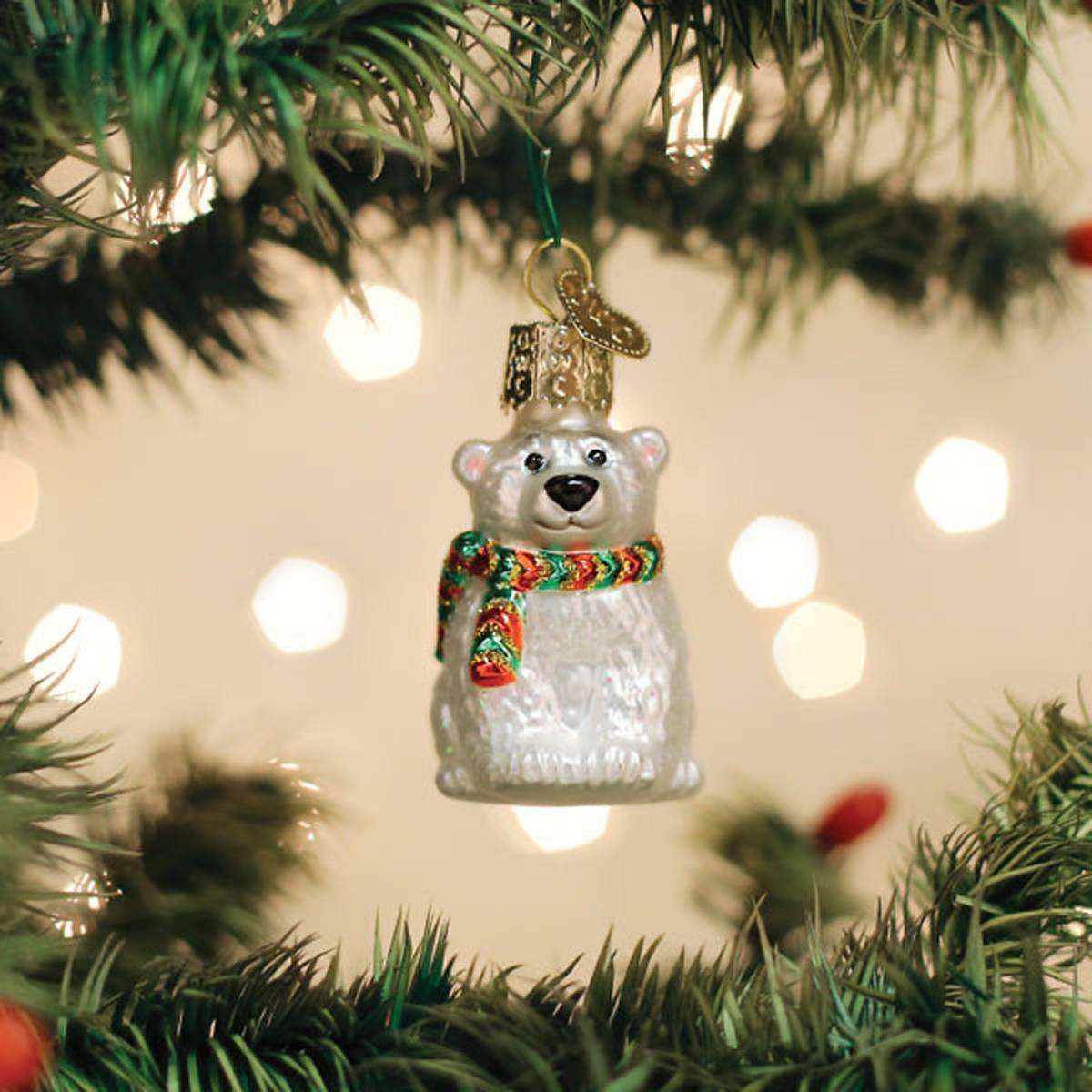 Click here for Old World Christmas Mini Polar Bear Blown Glass Or... prices