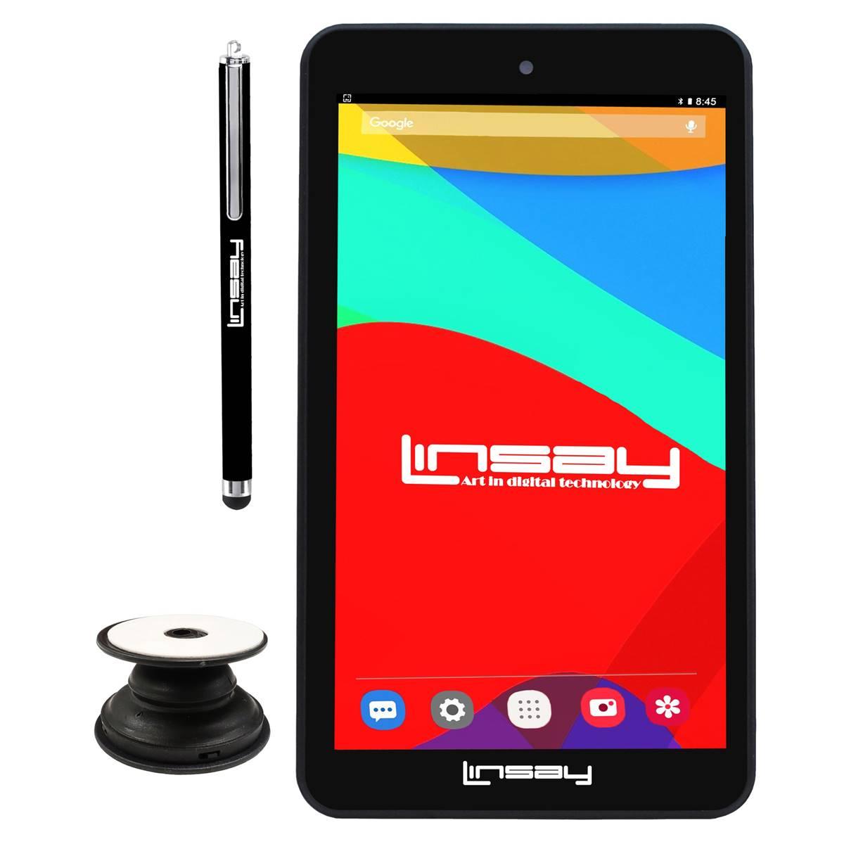 Click here for Linsay 7in. Quad Core Tablet with Pop Holder prices