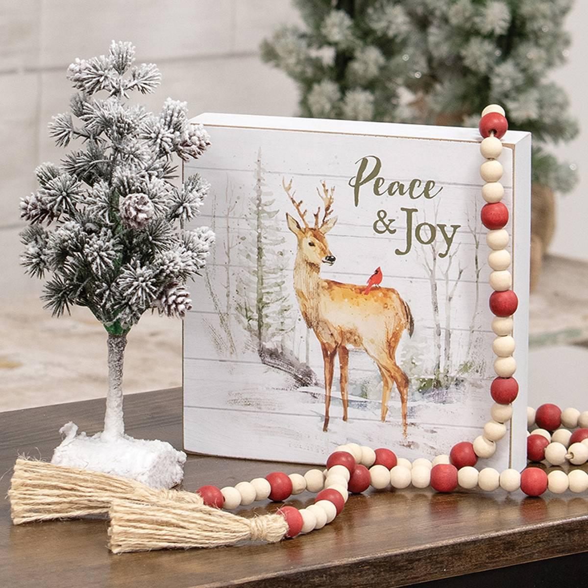 Click here for The Hearthside Collection Peace/Joy Deer & Card Bo... prices