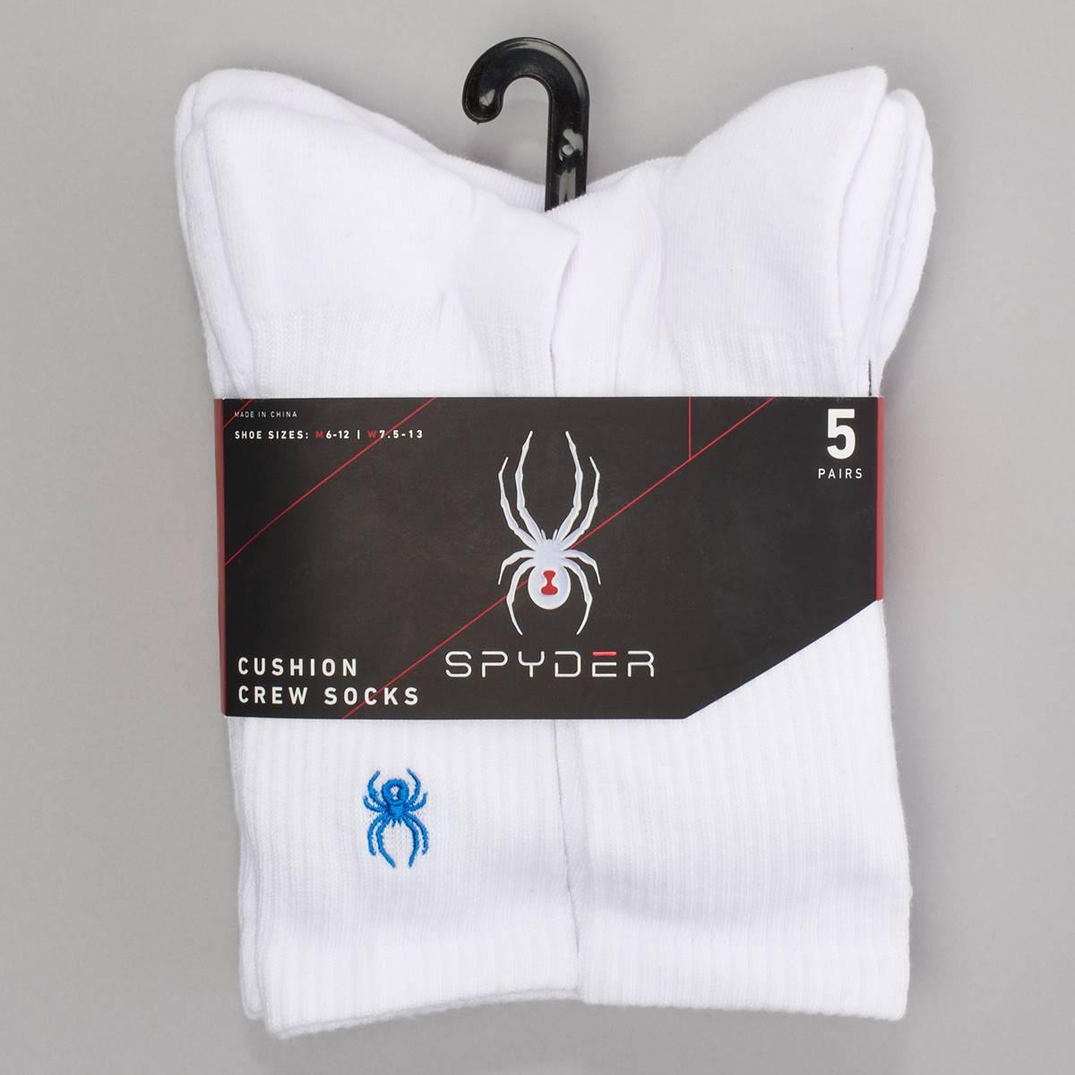 Click here for Mens Spyder 5pk. Solid Crew Socks prices