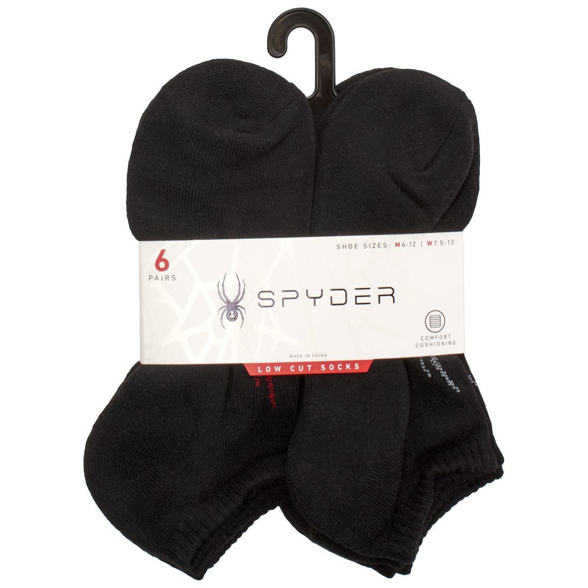 Click here for Mens Spyder 6pk. Mesh Low Cut Socks - Black prices