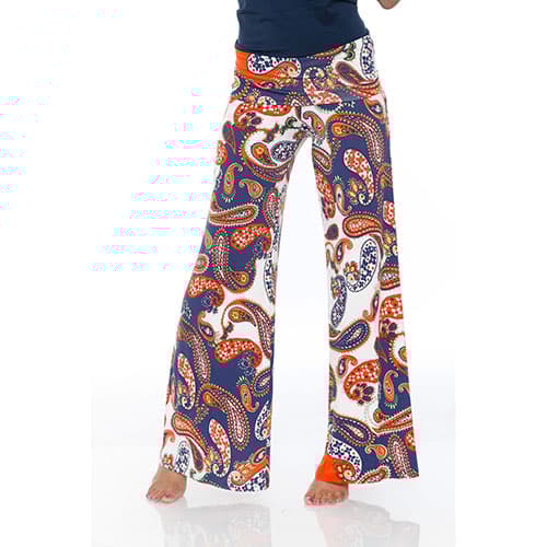 Click here for Womens White Mark Navy & White Printed Palazzo Pan... prices
