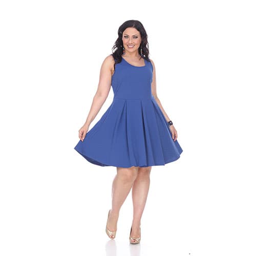 Click here for Plus Size White Mark Crystal Sleeveless Solid Fit... prices
