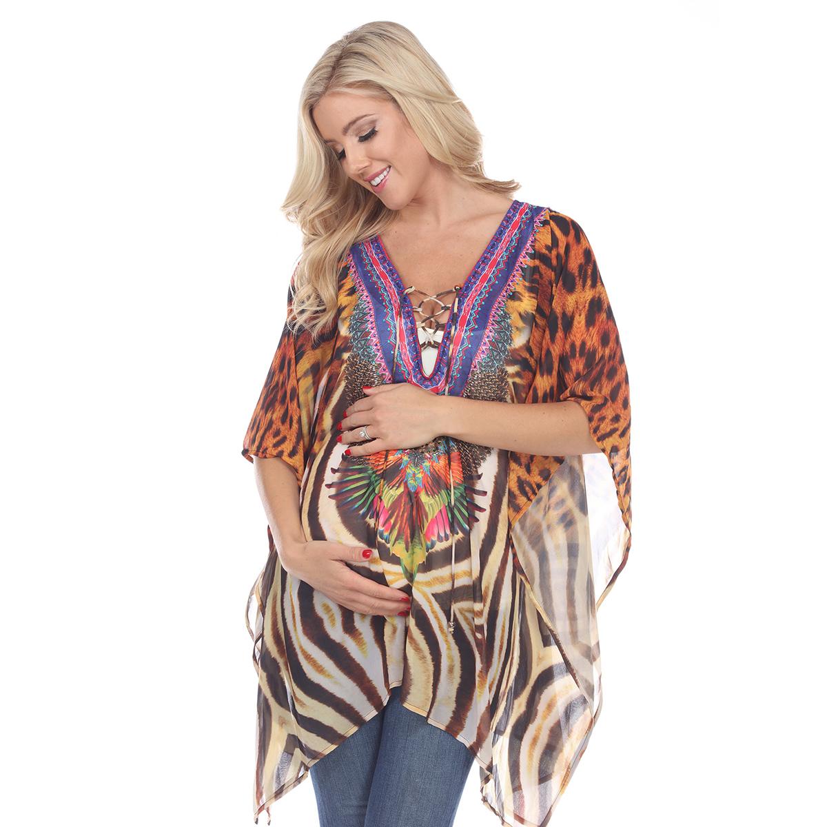 Click here for Womens White Mark Zebra Print Maternity Poncho prices