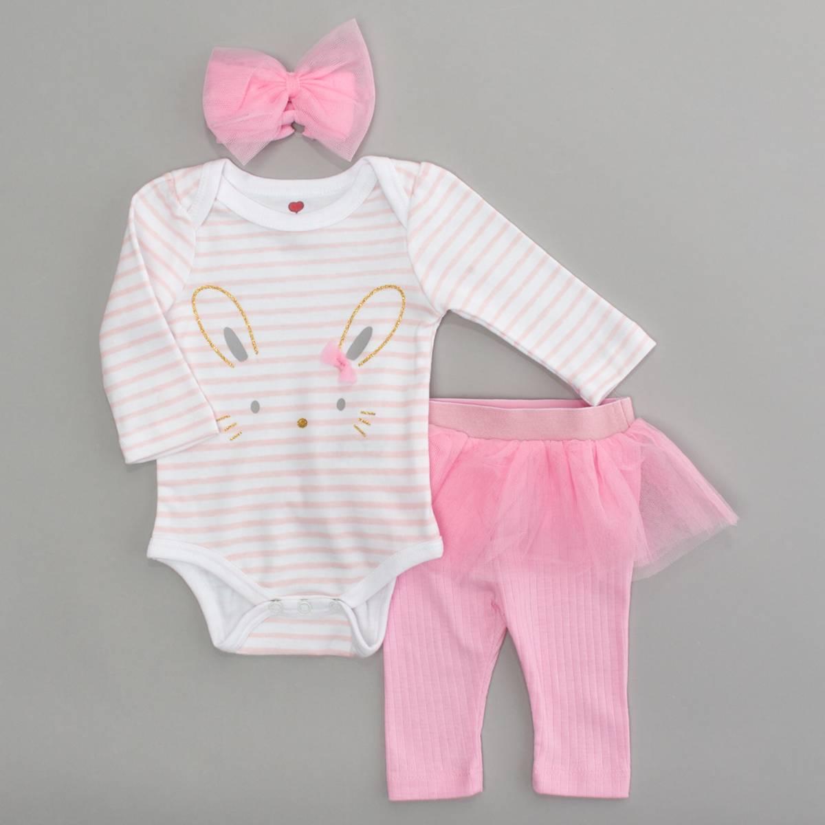 Click here for Baby Girl (3-9M) Mini Hop 3pc. Bunny Bodysuit & Tu... prices