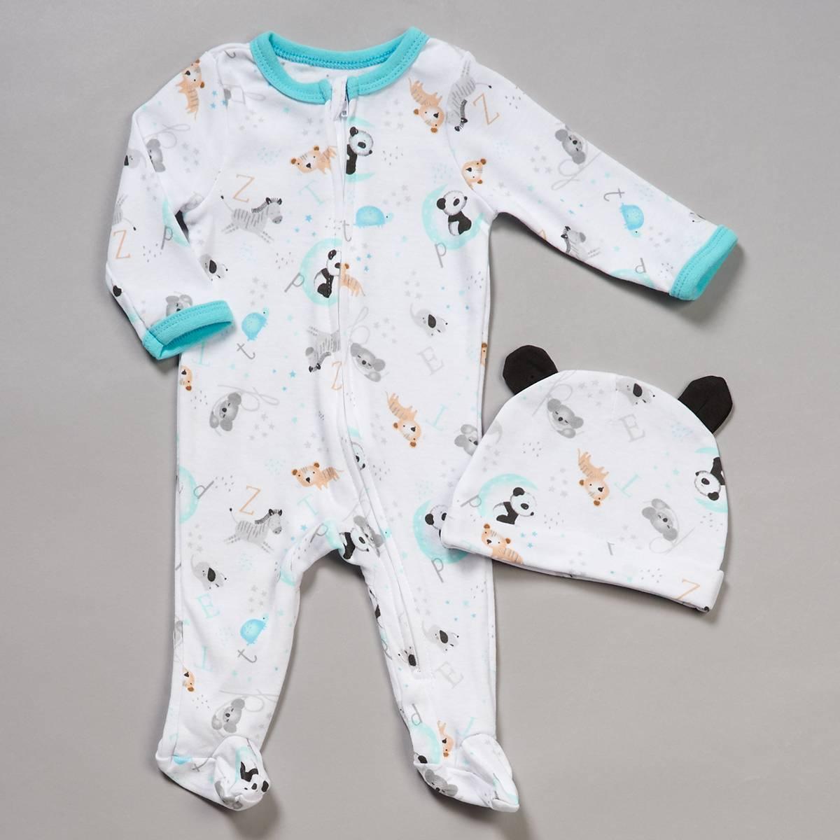 Click here for Baby Unisex (NB-9M) Mini Hop Zoo Alphabet Footie &... prices