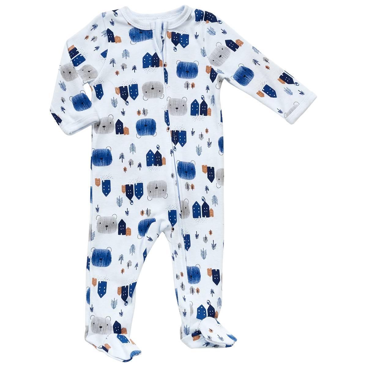 Click here for Baby Boy (NB-9M) Mini Hop Bear & Houses Footed Sle... prices