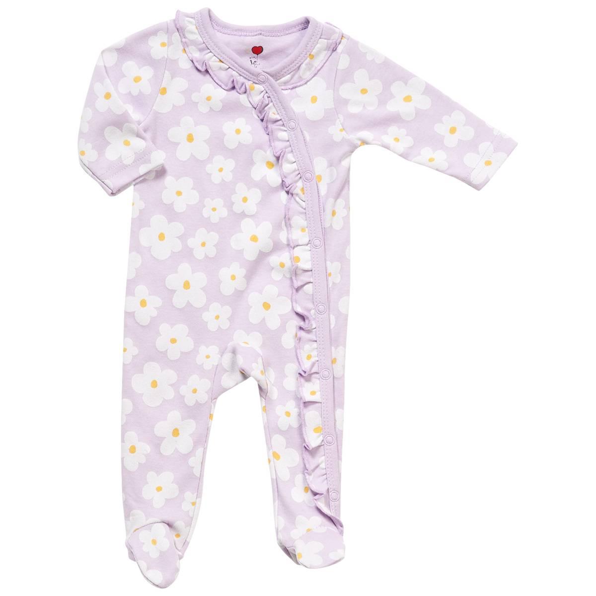 Click here for Baby Girl (NB-9M) Mini Hop Daisy Ruffle Footie Paj... prices
