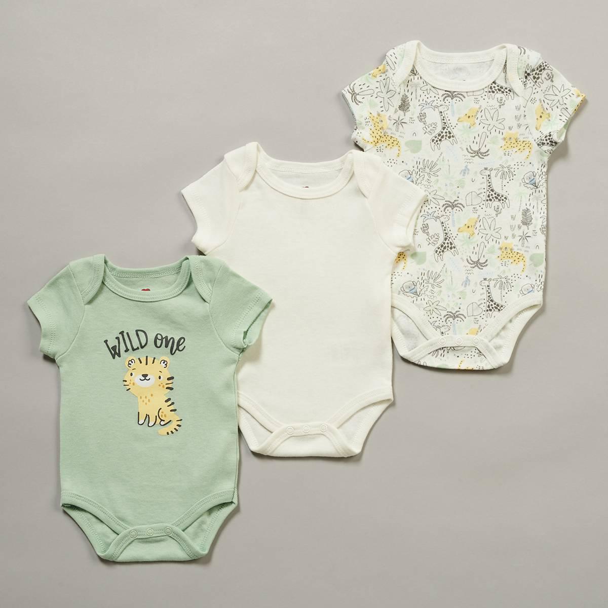 Click here for Baby Boy (NB-9M) Mini Hop 3pk. Wild One Safari Bod... prices