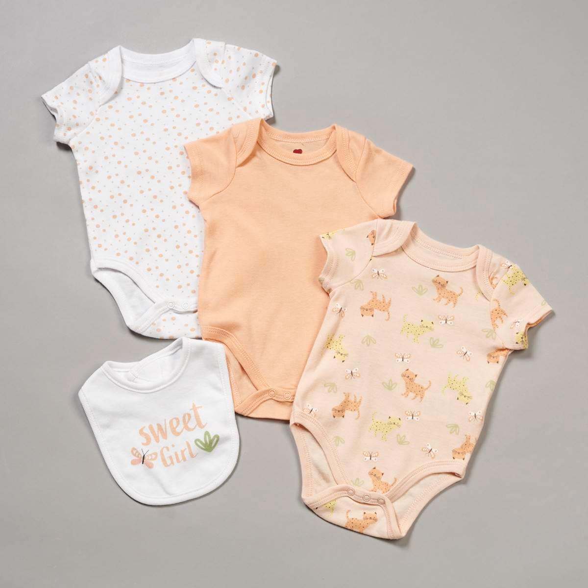Click here for Baby Girl (NB-9M) Mini Hop 4pc. Sweet Girl Bodysui... prices