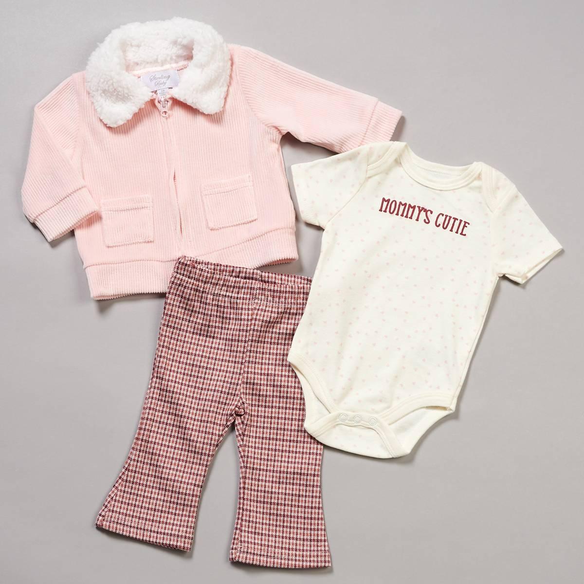 Click here for Baby Girl (3-9M) Sterling Baby 3pc. Bodysuit/Jacke... prices