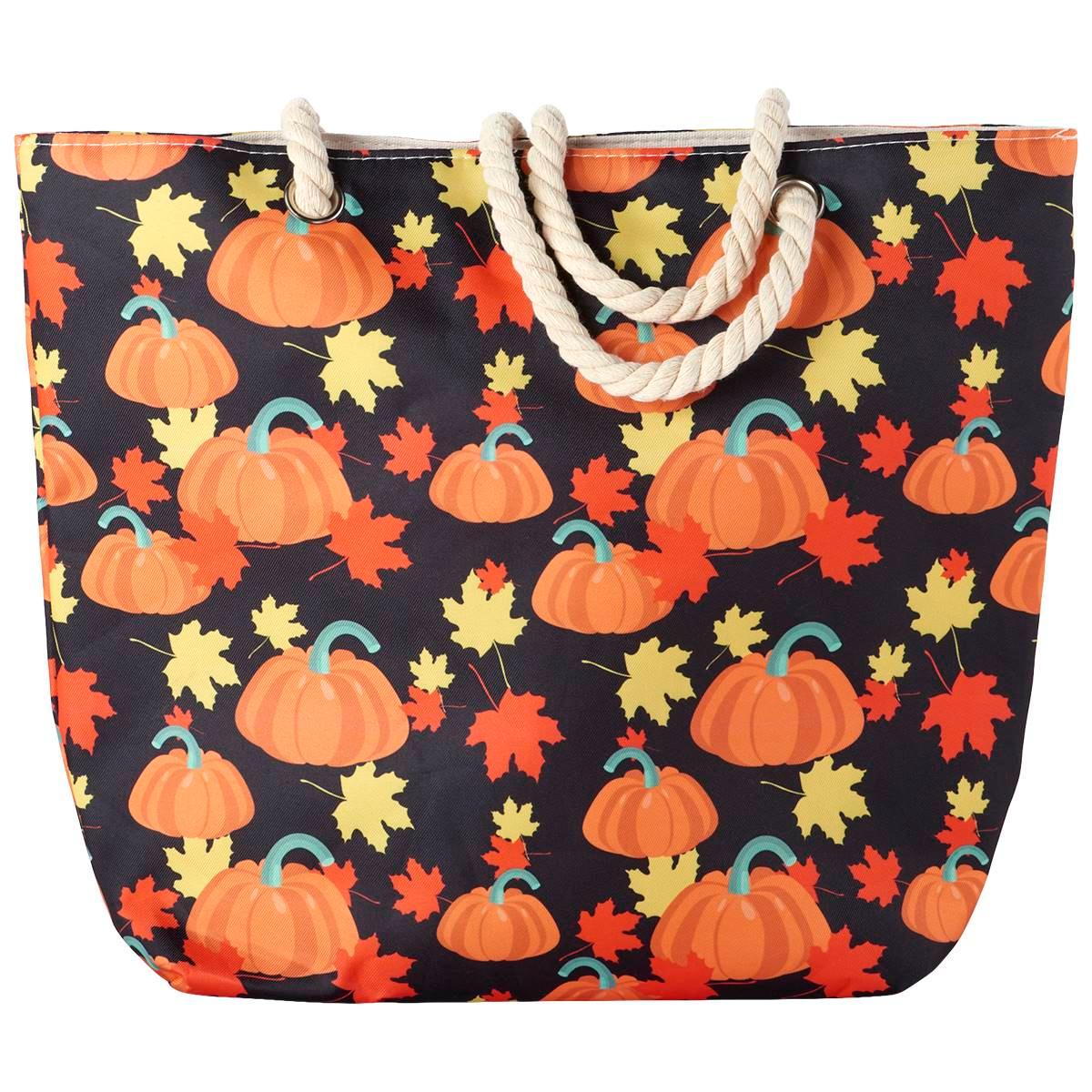 Click here for Renshun Pumpkin And Leaves Canvas Tote prices