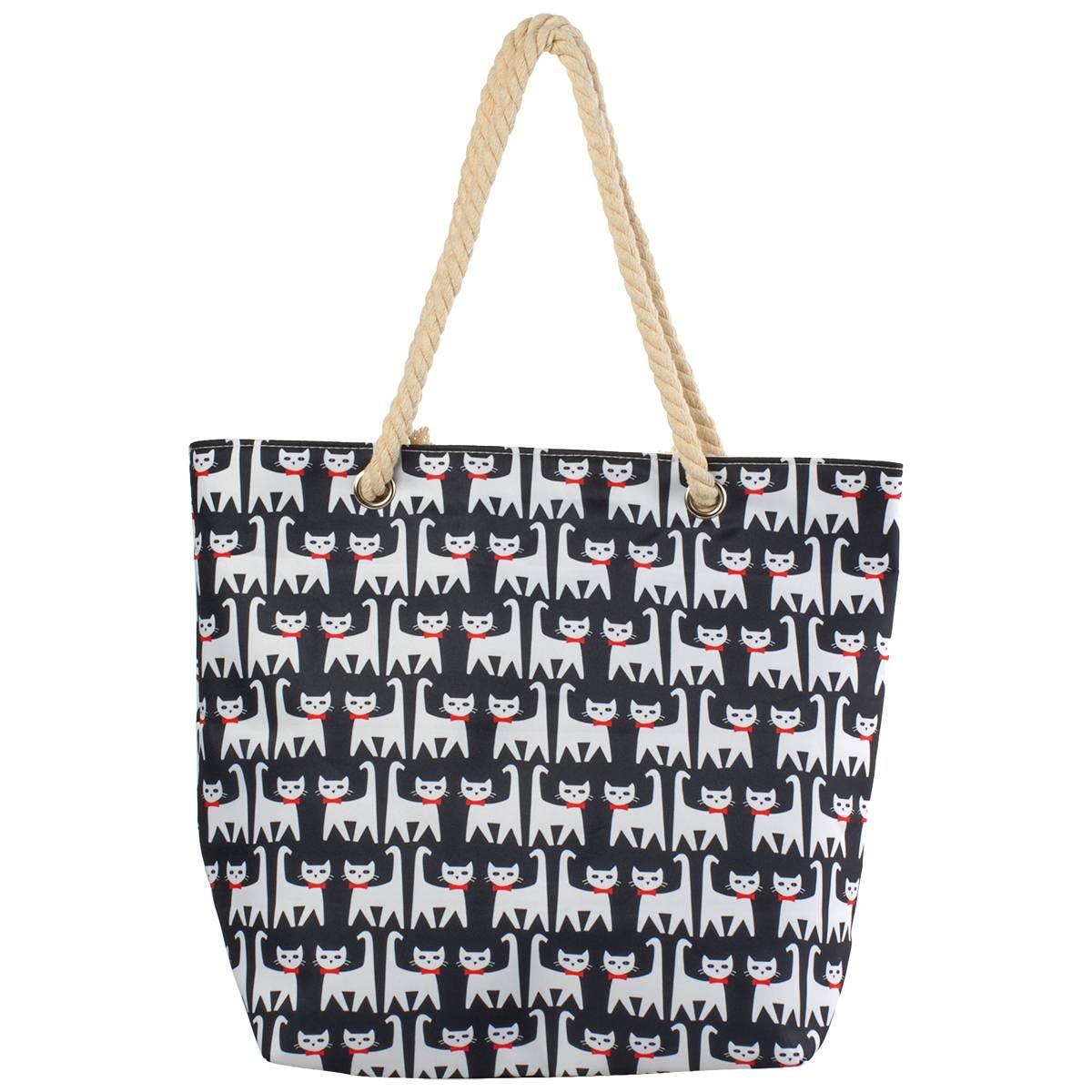 Click here for Renshun Black Tote with Cat Pattern prices