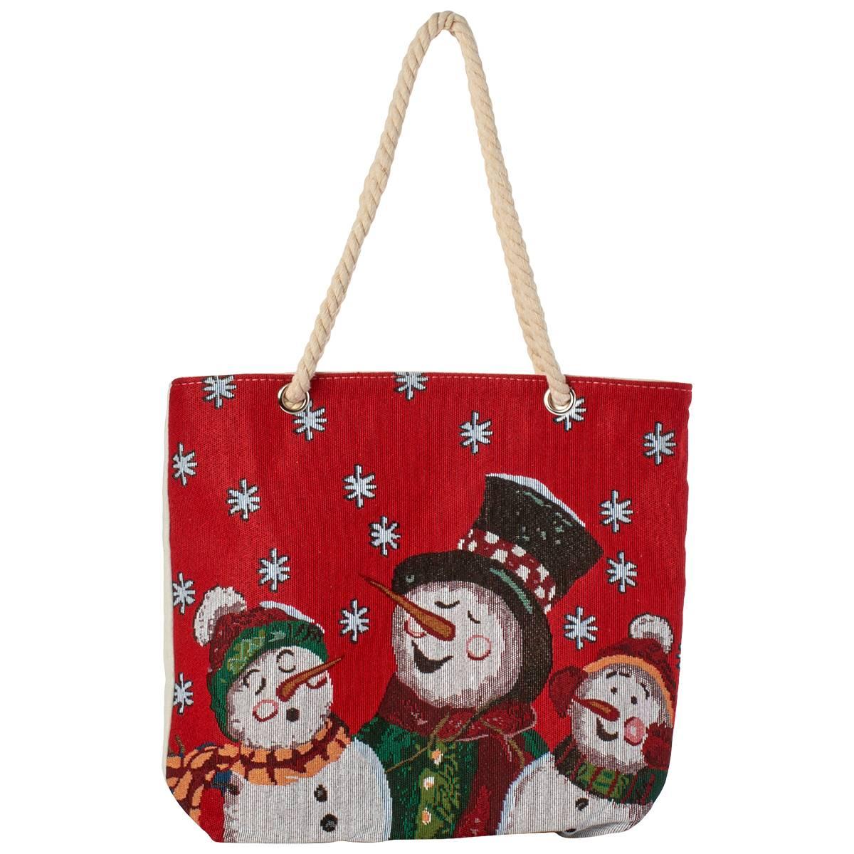 Click here for Renshun Three Snowmen Tapestry Tote prices