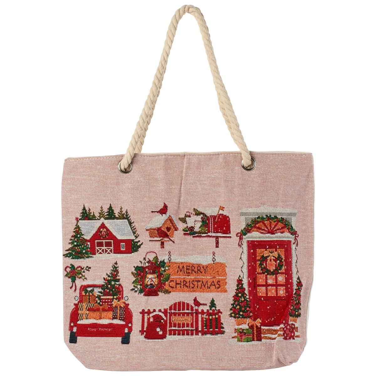 Click here for Renshun Village Merry Christmas Tapestry Tote prices