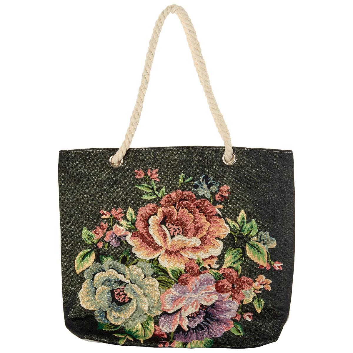 Click here for Renshun Large Floral Tapestry Tote prices
