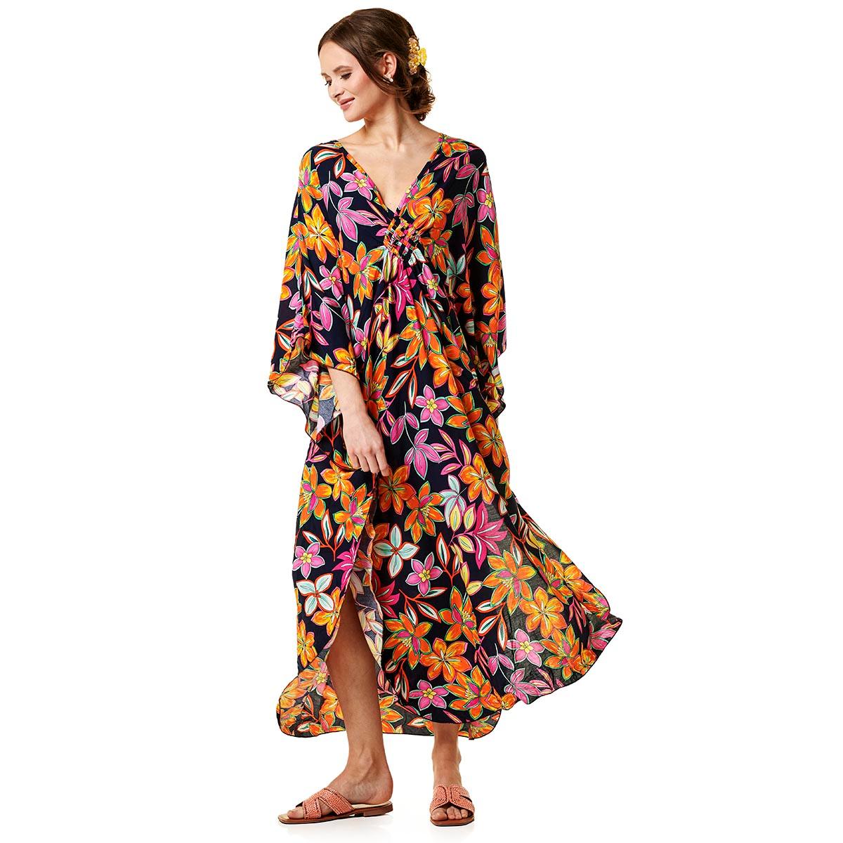 Click here for Womens Renshun Bright Floral Kimono prices