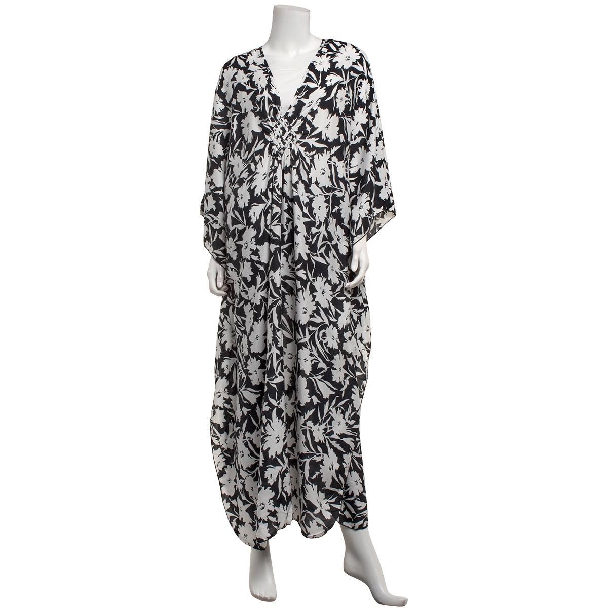 Click here for Womens Renshun Floral Black And White Caftan Kimon... prices