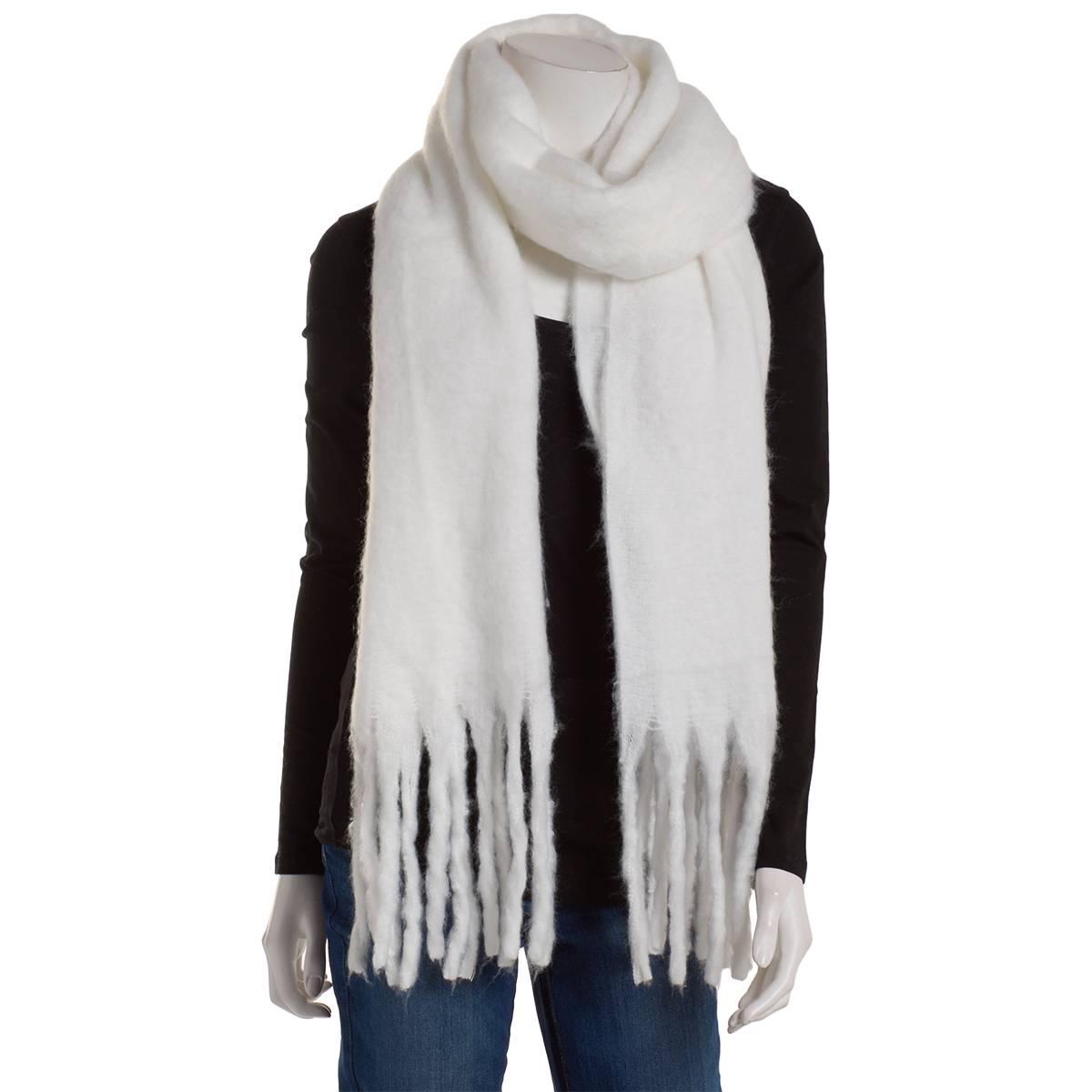 Click here for Womens Renshun Solid White Blanket Scarf prices