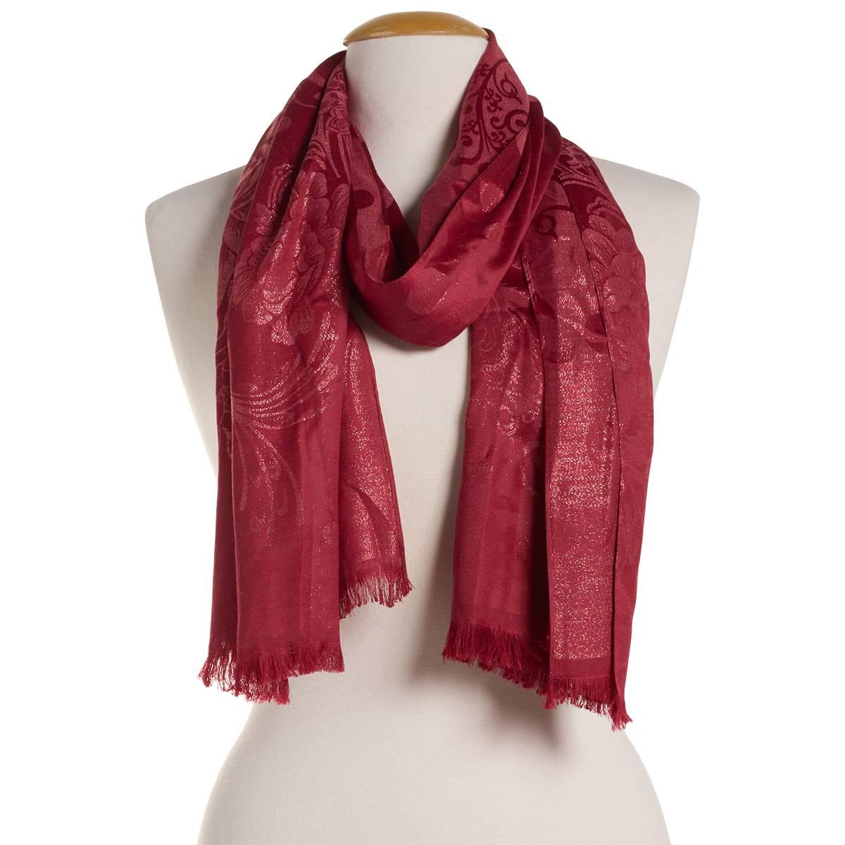 Click here for Womens Renshun Floral Shimmer Oblong Scarf prices