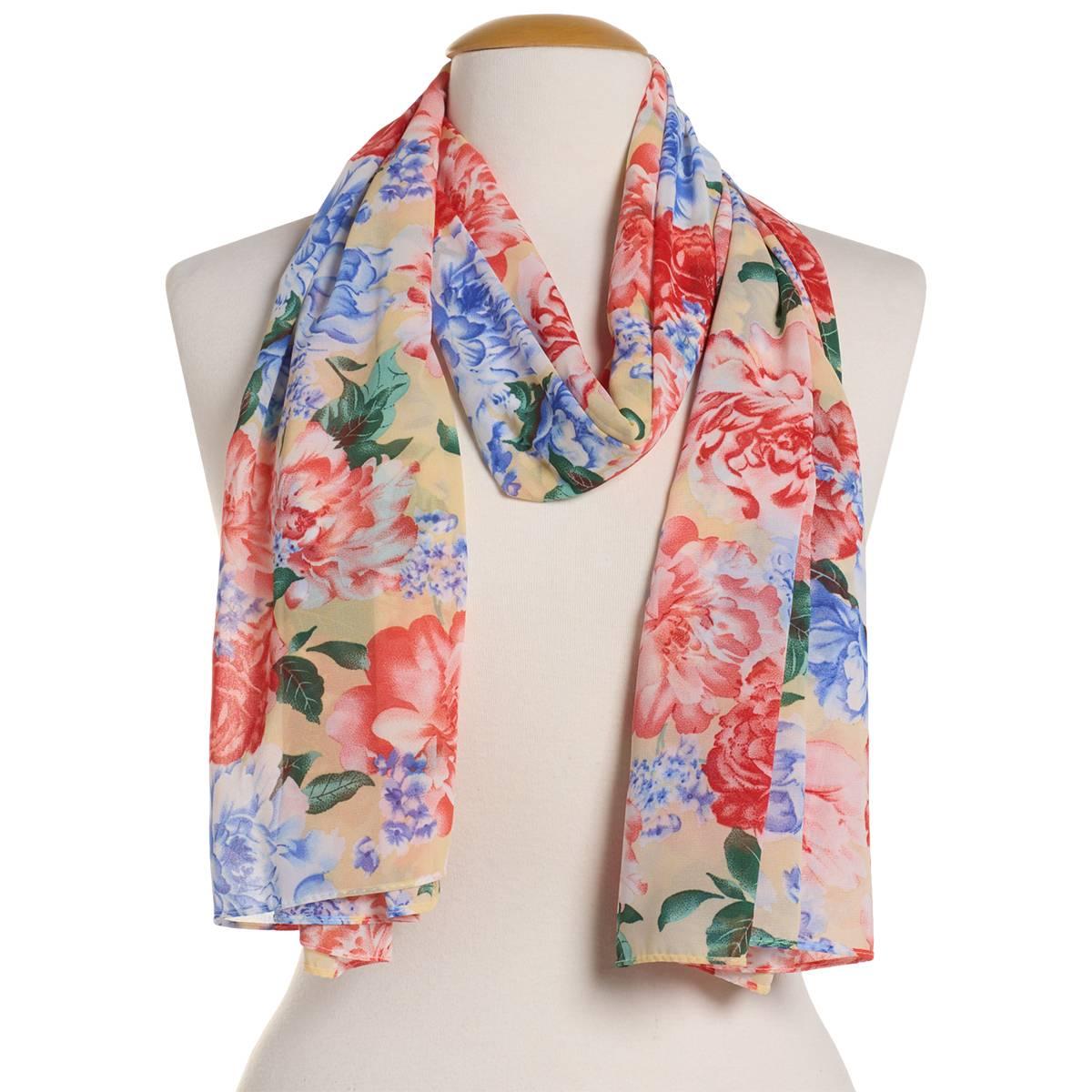 Click here for Womens Renshun Beautiful Floral Pearl Silk Oblong... prices