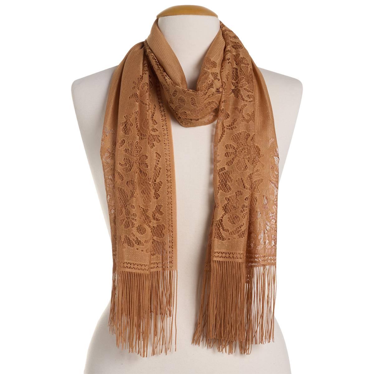 Click here for Womens Renshun Lace Solid Oblong Scarf prices
