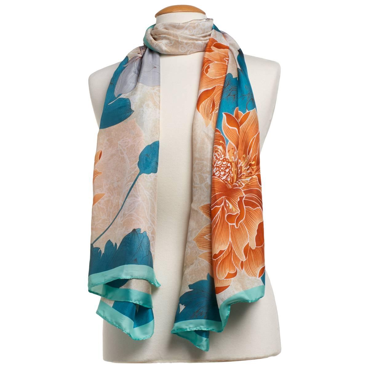Click here for Womens Renshun Floral Butterfly Oblong Scarf prices