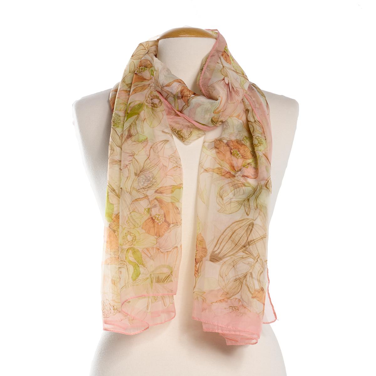 Click here for Womens Renshun Red Floral Oblong Scarf prices