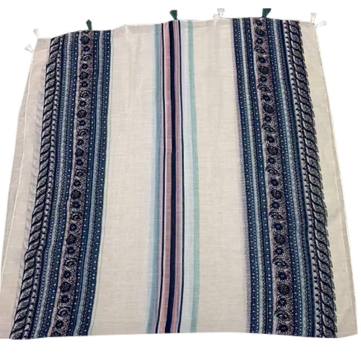 Click here for Womens Renshun Stripe Viscose Oblong Scarf prices