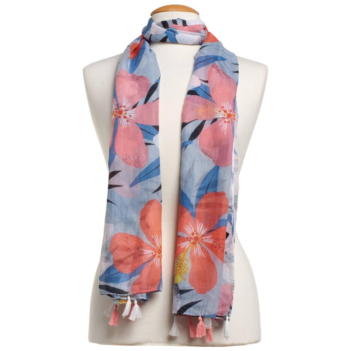 Click here for Womens Renshun Fun Floral Oblong Scarf prices